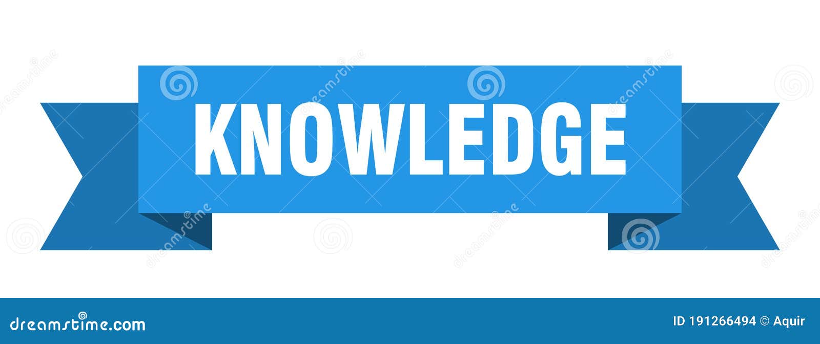 Knowledge ribbon. stock vector. Illustration of vignette - 191266494
