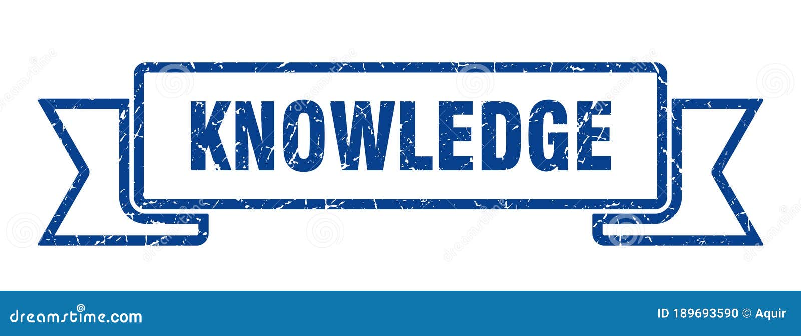 Knowledge ribbon. stock vector. Illustration of vector - 189693590