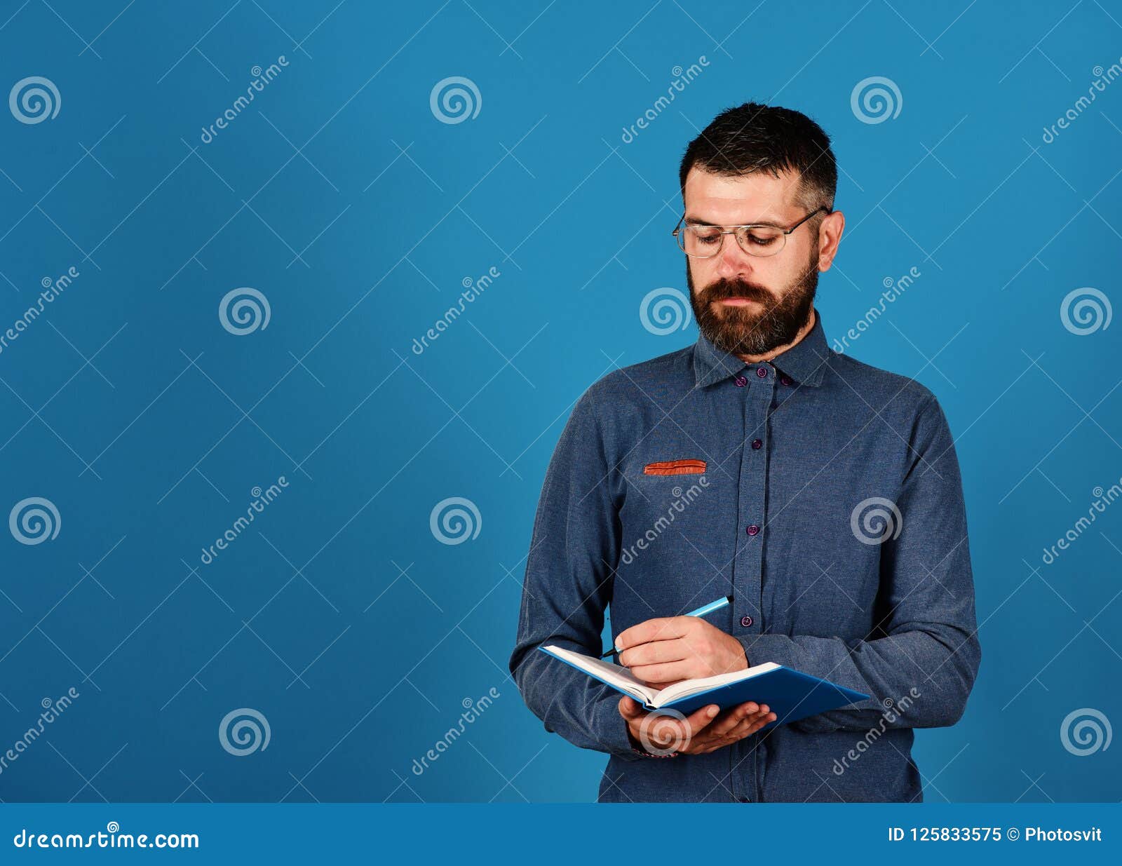 Knowledge and Scheduling Concept. Professor with Concentrated Face ...