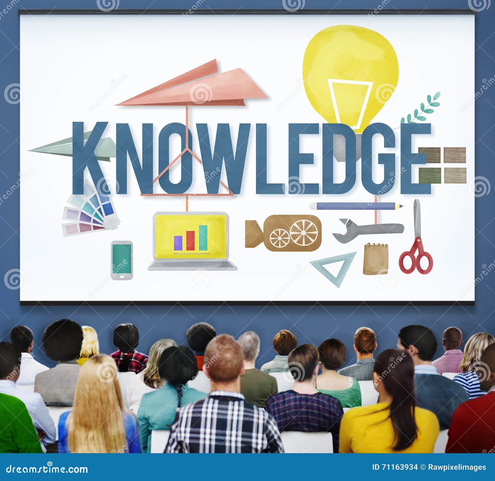 Knowledge School Course Degree Graphics Concept Stock Photo - Image of ...