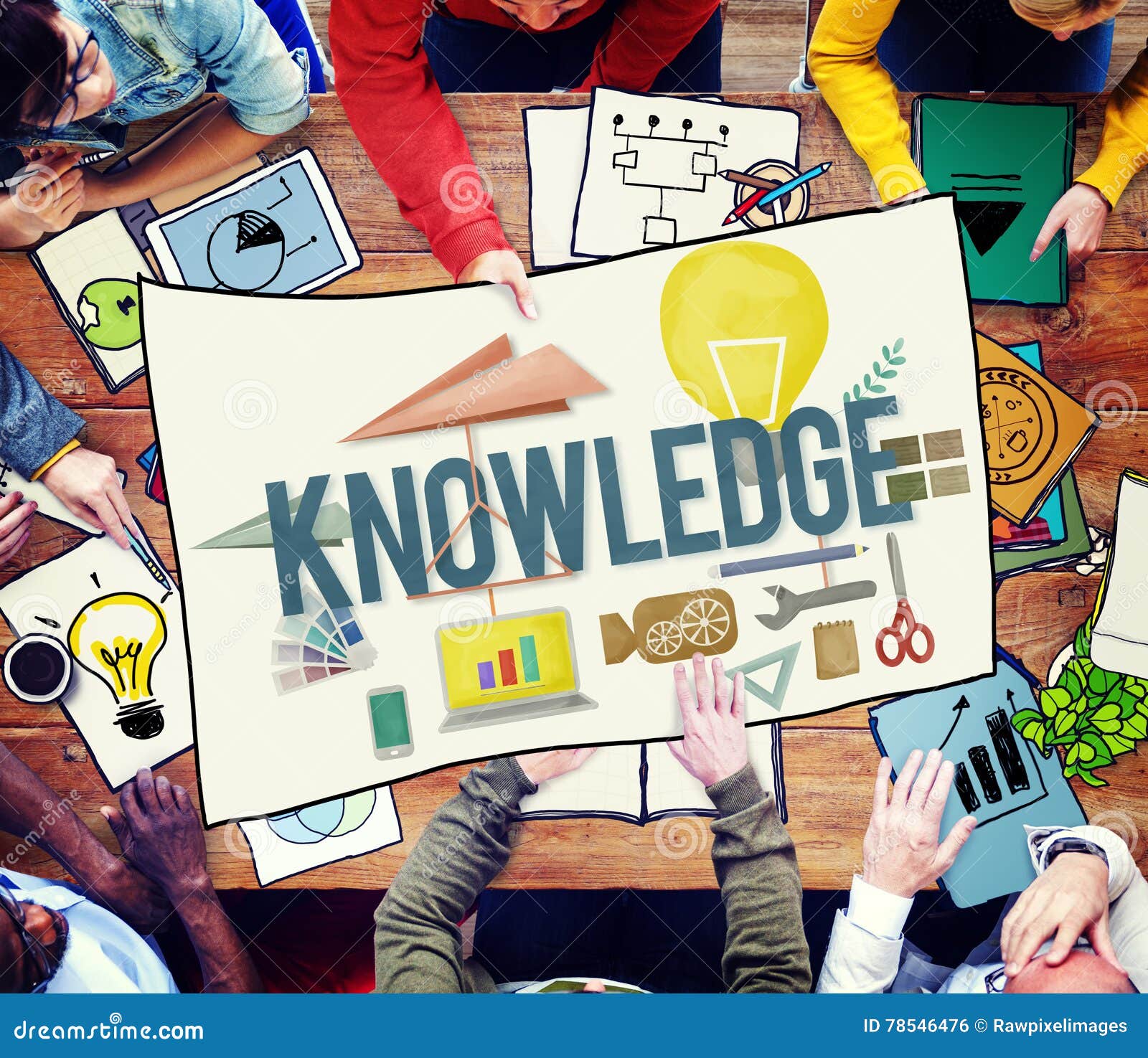 Knowledge School Course Degree Graphics Concept Stock Photo - Image of ...