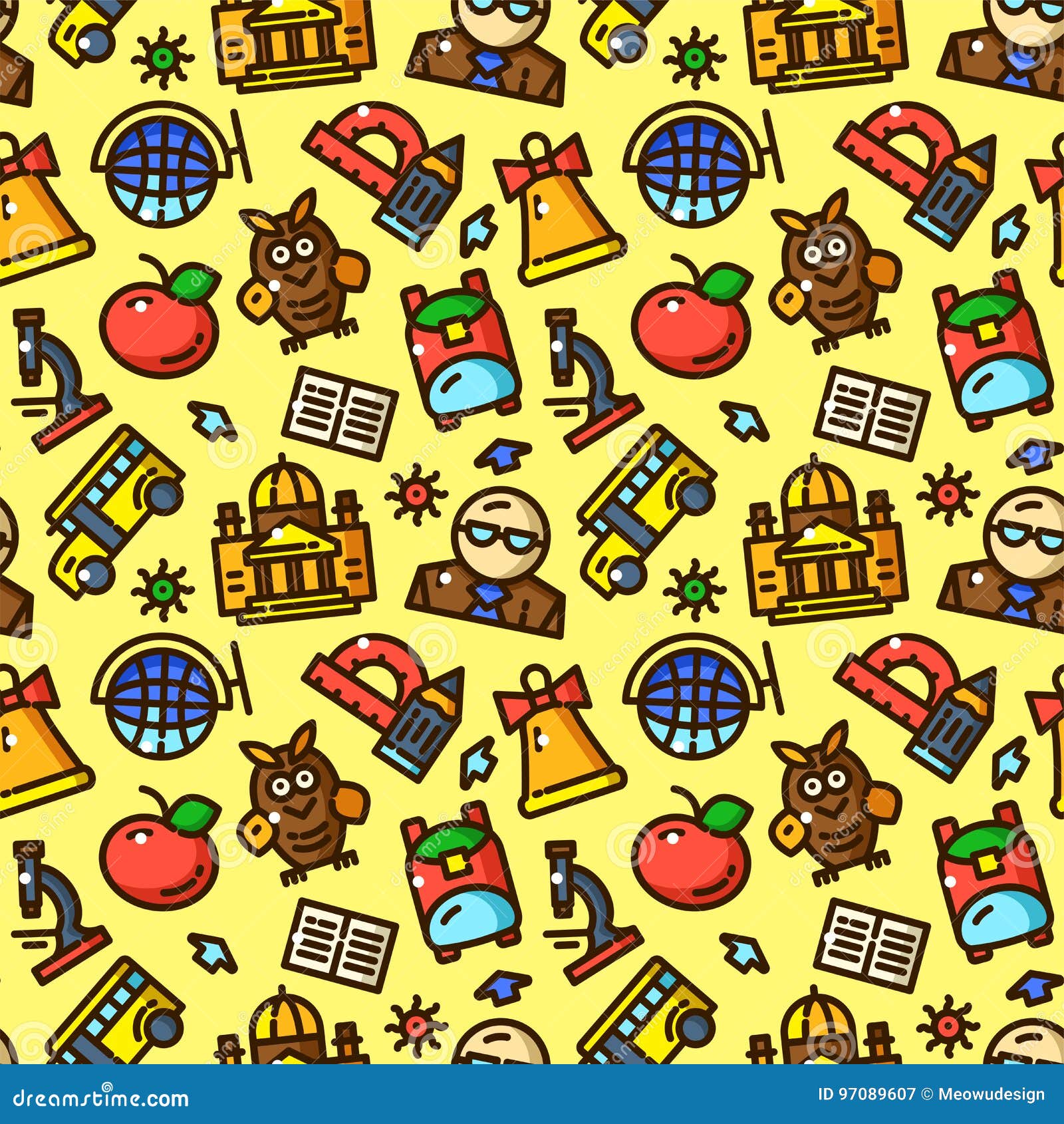 Knowledge Seamless Pattern Vector Illustration Stock Vector ...