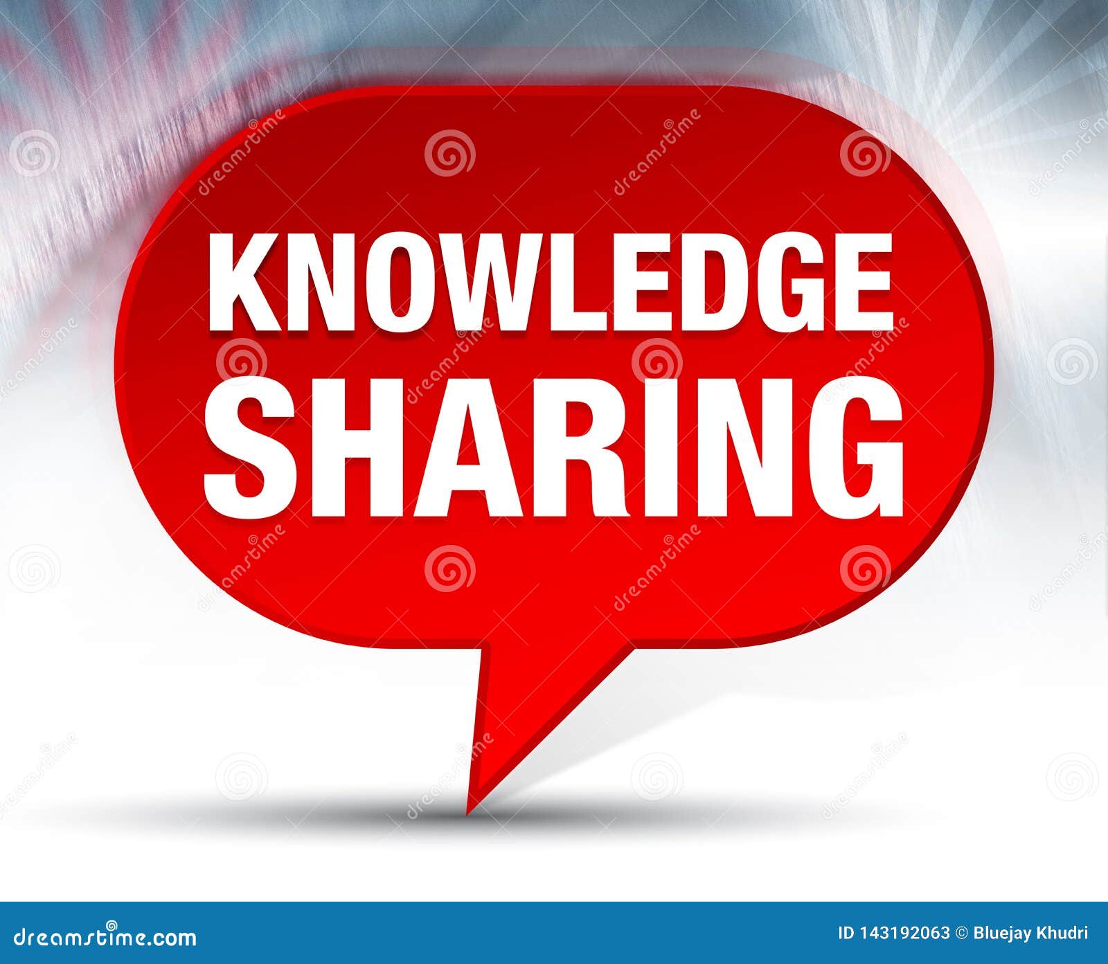 Knowledge Sharing Red Bubble Background Stock Illustration ...