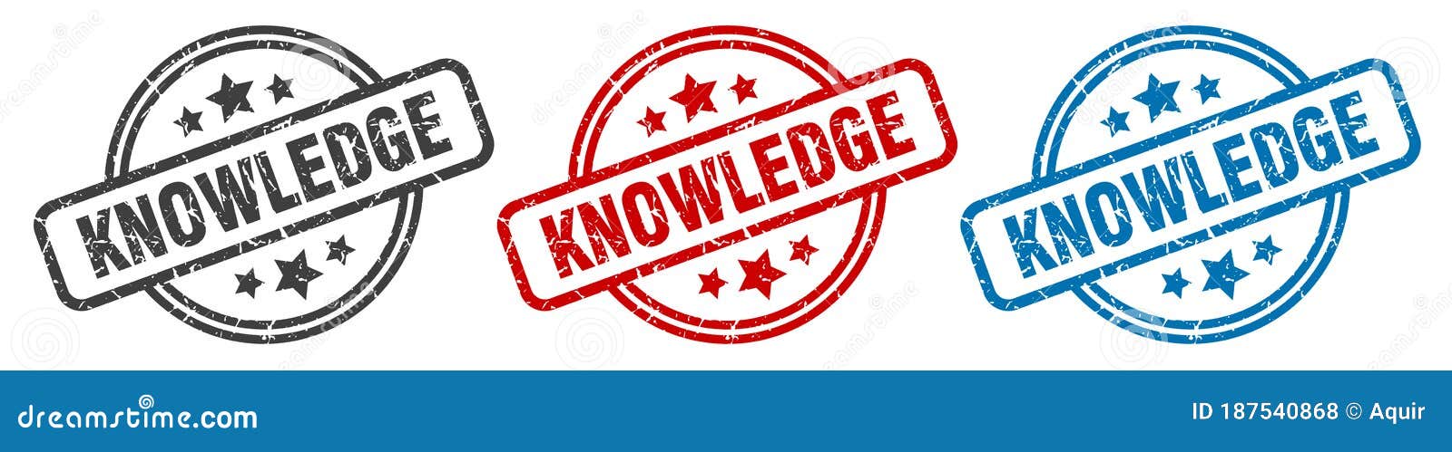 Knowledge Stamp. Knowledge Round Isolated Sign Stock Vector ...
