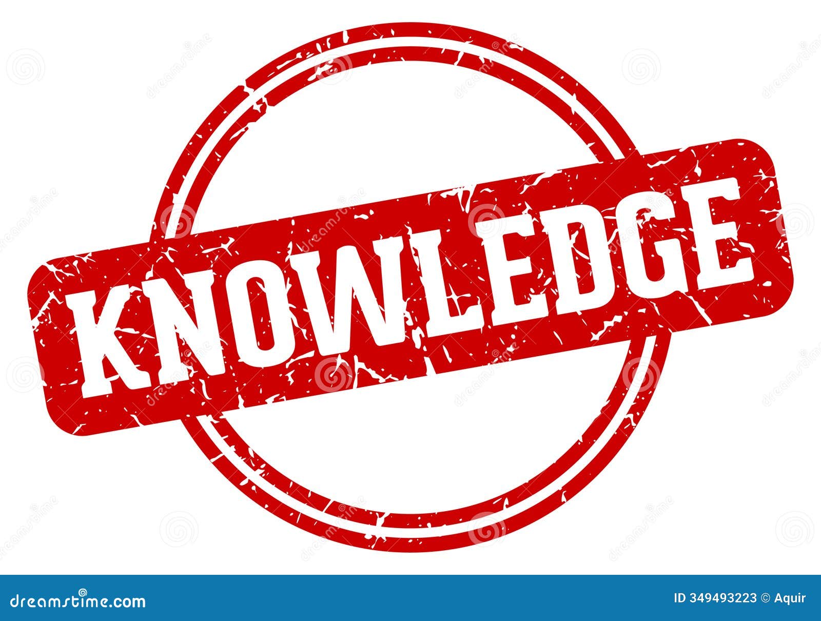 Knowledge stamp stock vector. Illustration of round - 349493223