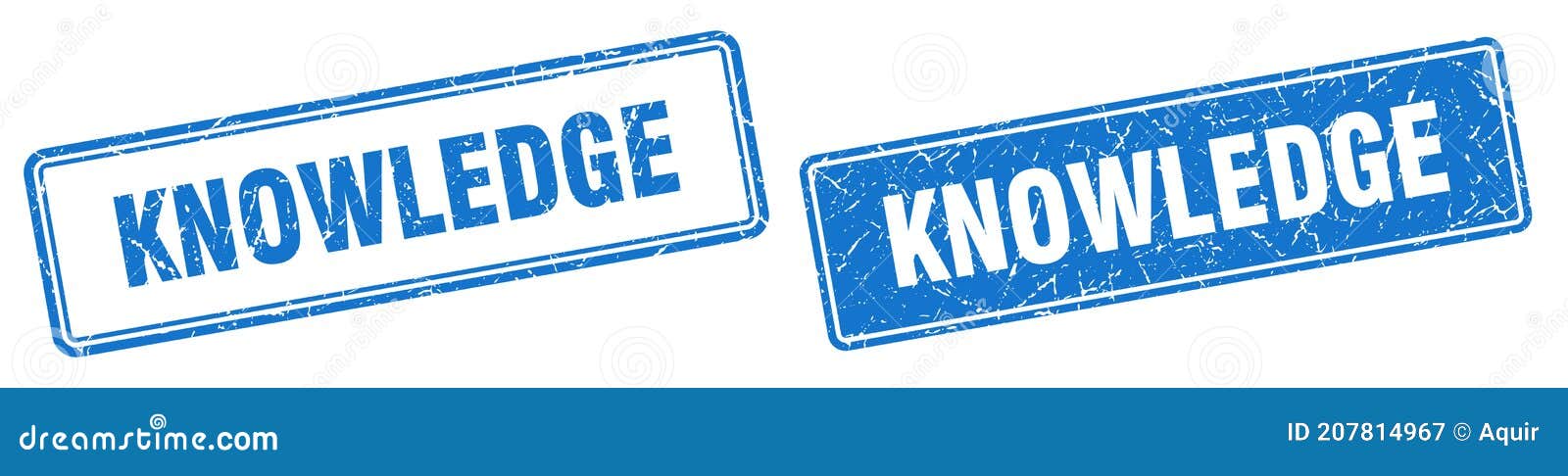 Knowledge Stamp Set. Knowledge Square Grunge Sign Stock Vector ...