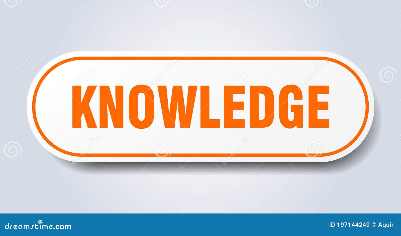 Knowledge sticker. stock vector. Illustration of sticker - 197144249