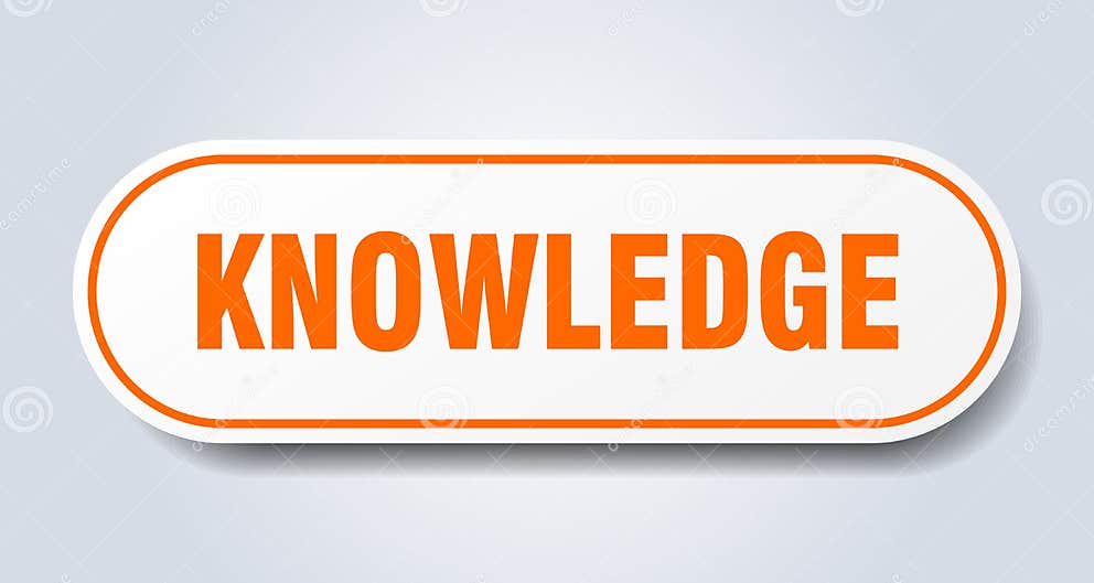 Knowledge sticker. stock vector. Illustration of sticker - 197144249