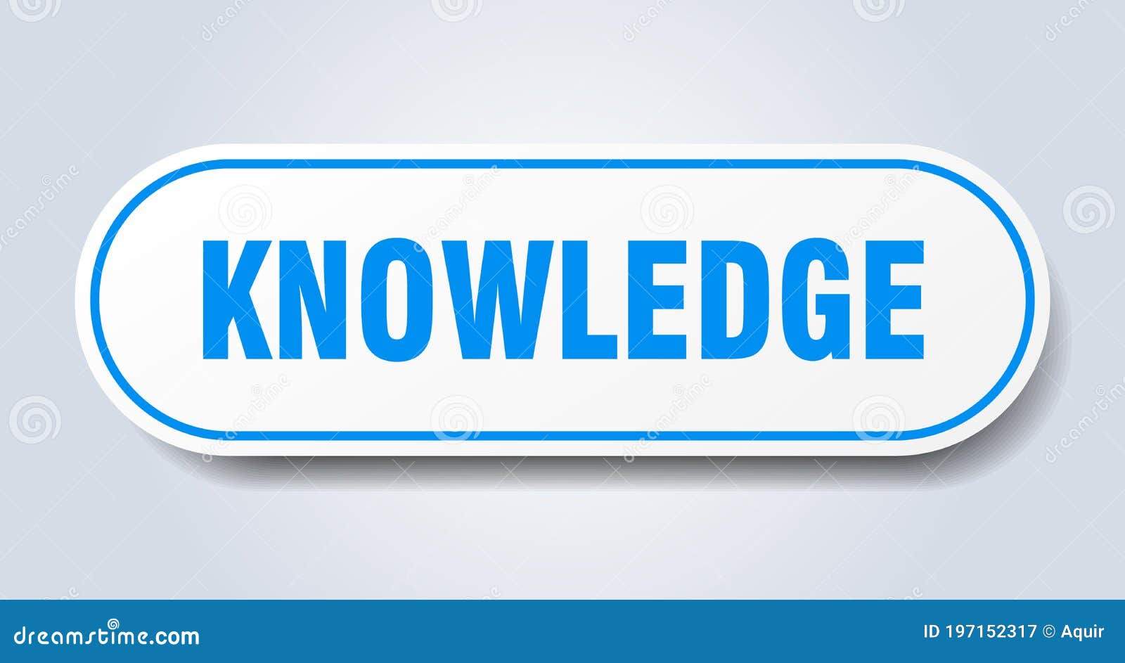 Knowledge sticker. stock vector. Illustration of banner - 197152317