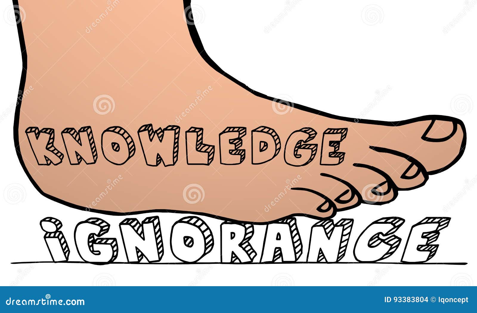 Ignorance And Knowledge In Balance - Pictured As Words Ignorance ...