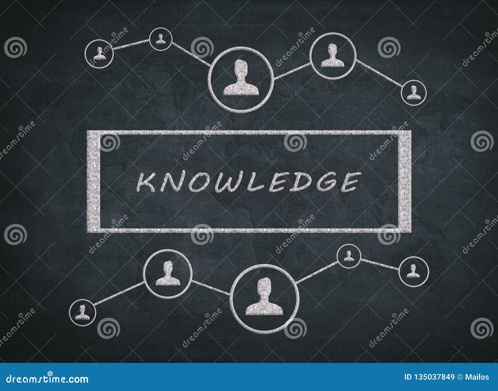 Knowledge - Text Concept on Blue Background Stock Illustration ...