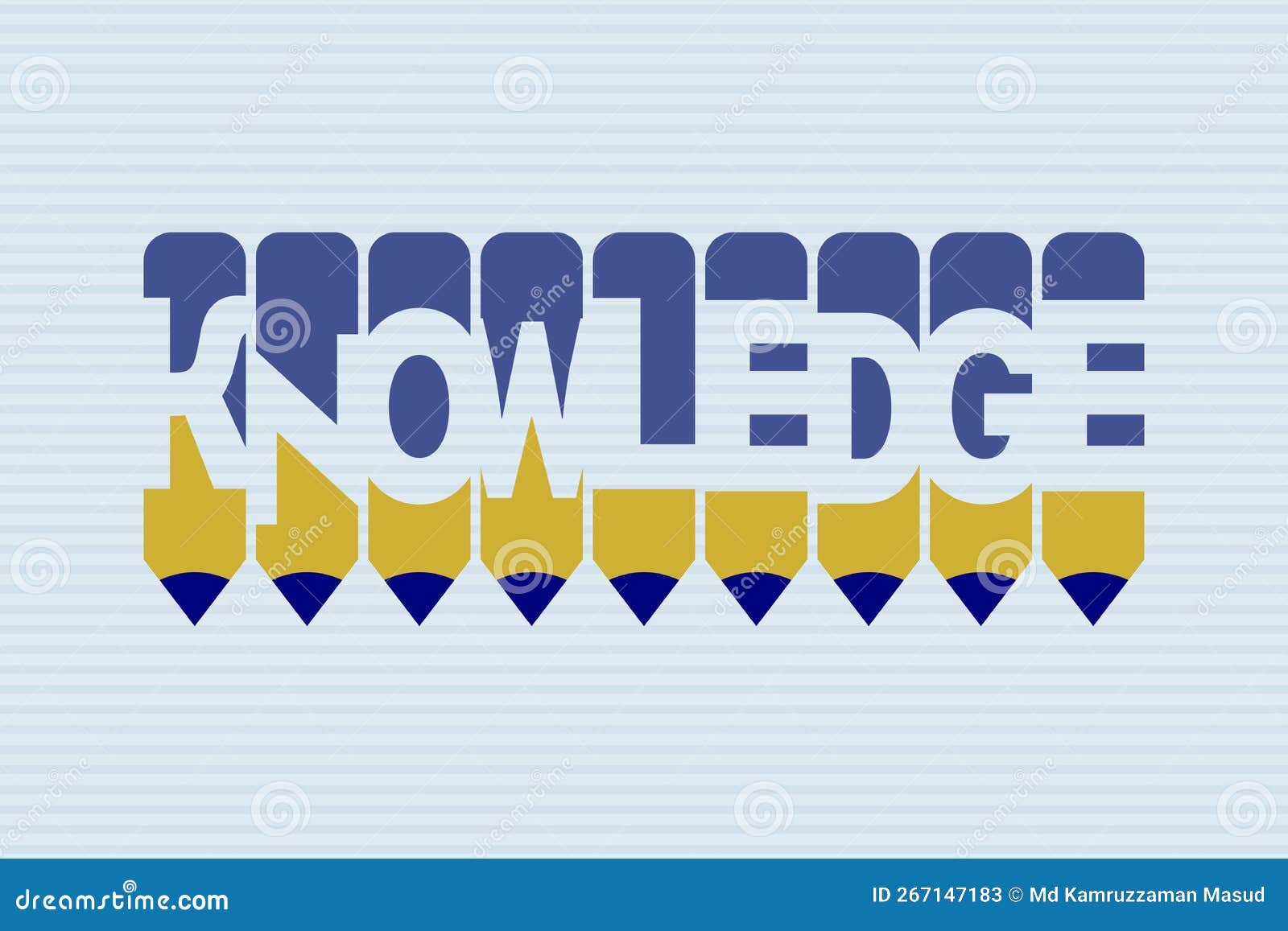 Knowledge Text with Pen Symbol Creative Ideas Design Stock Vector ...