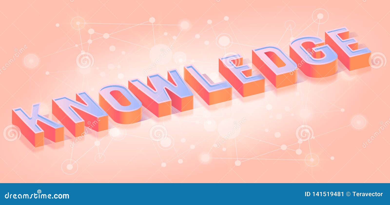 Knowledge Text Title Isometric Vector Template Stock Vector ...