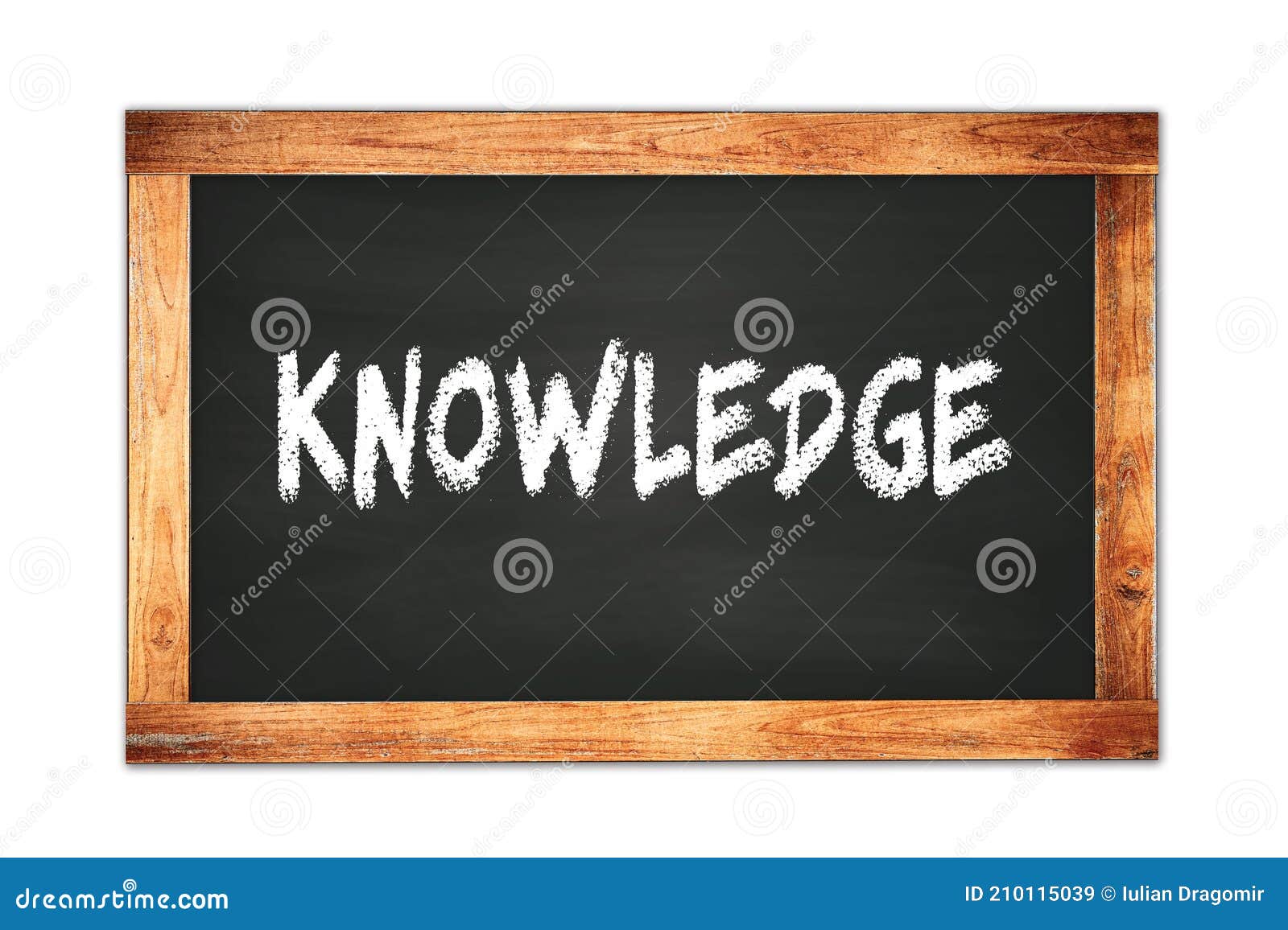 KNOWLEDGE Text Written on Wooden Frame School Blackboard Stock ...