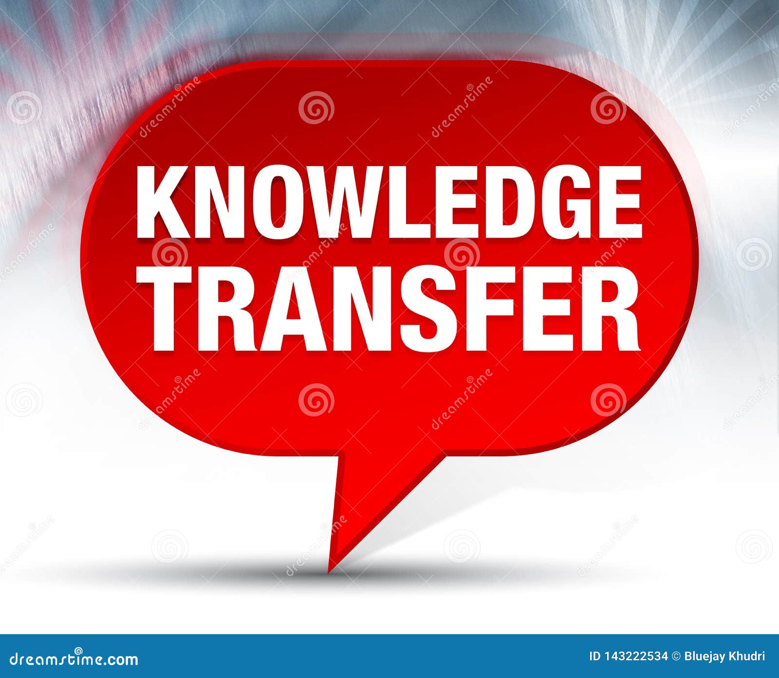 Knowledge Transfer Red Bubble Background Stock Illustration ...