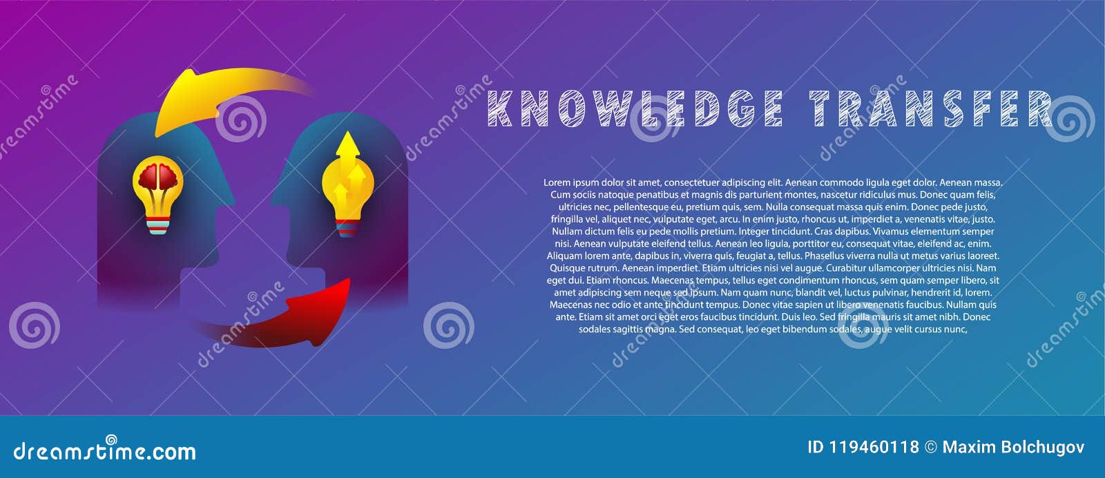 Knowledge Transfer. Vector. Flat. Gradient. Banner Stock Vector ... Knowledge Transfer. Vector. Flat. Gradient. Banner Stock Vector ...