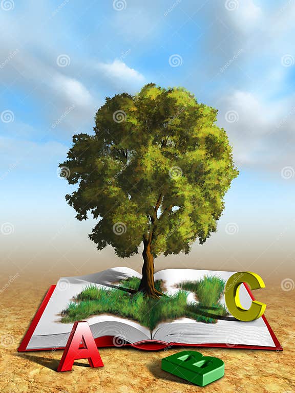 Knowledge tree stock illustration. Illustration of education - 10043191