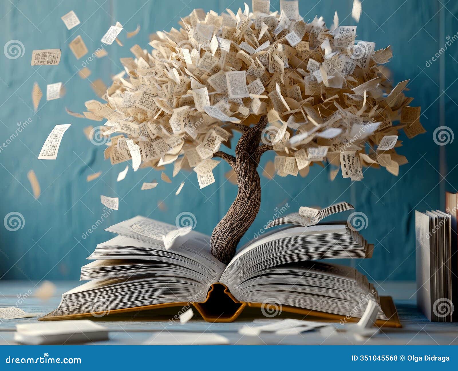Knowledge Tree Blossoms: Books Transforming into Imaginative Paper ...