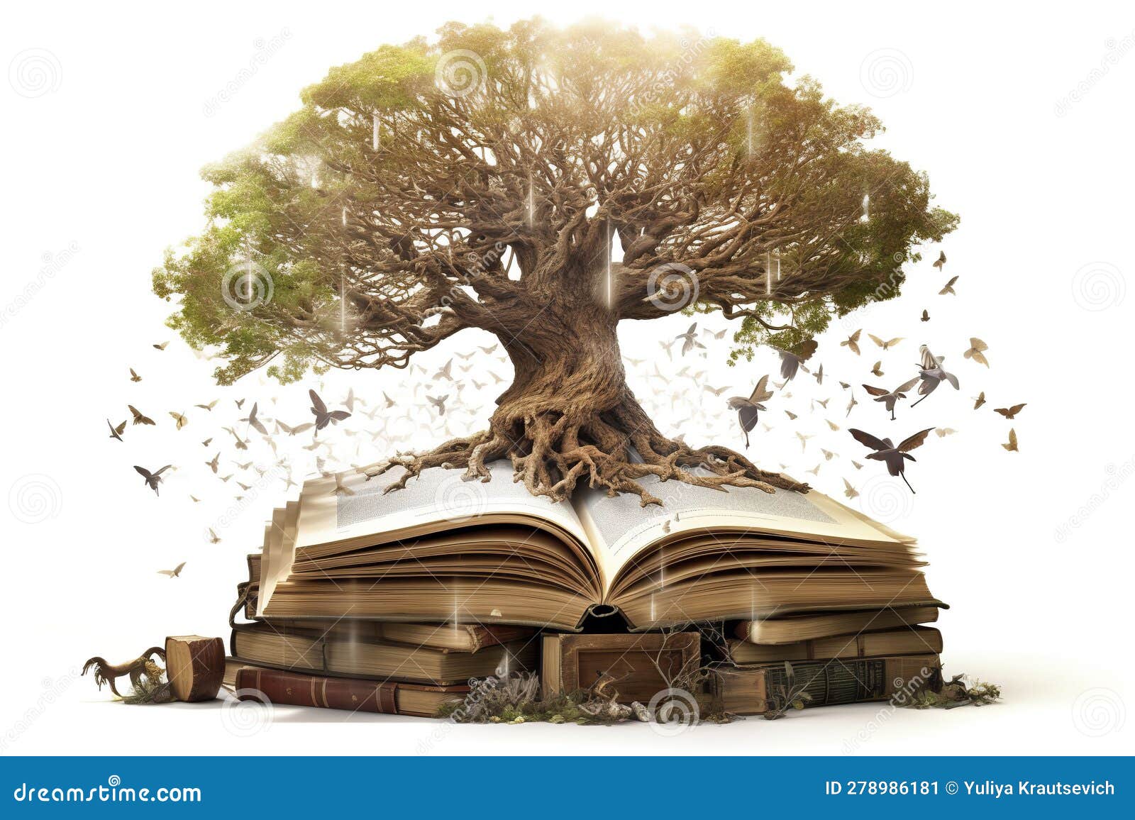 Knowledge Tree. Generative AI Stock Illustration - Illustration of ...