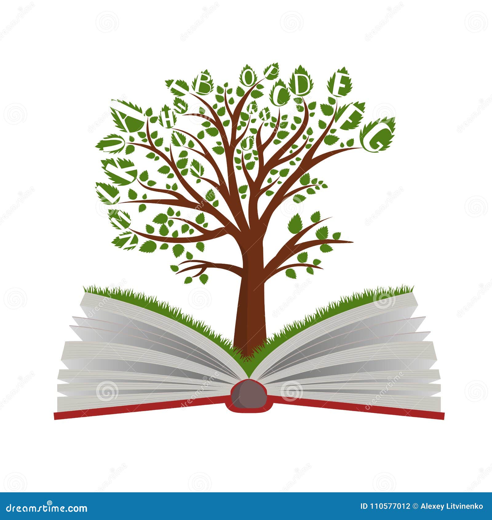 The Knowledge Tree Vector Illustration | CartoonDealer.com #32866740