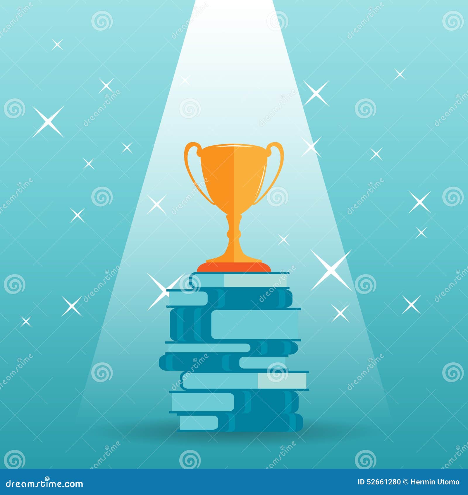 Knowledge Trophy stock vector. Illustration of trophy - 52661280