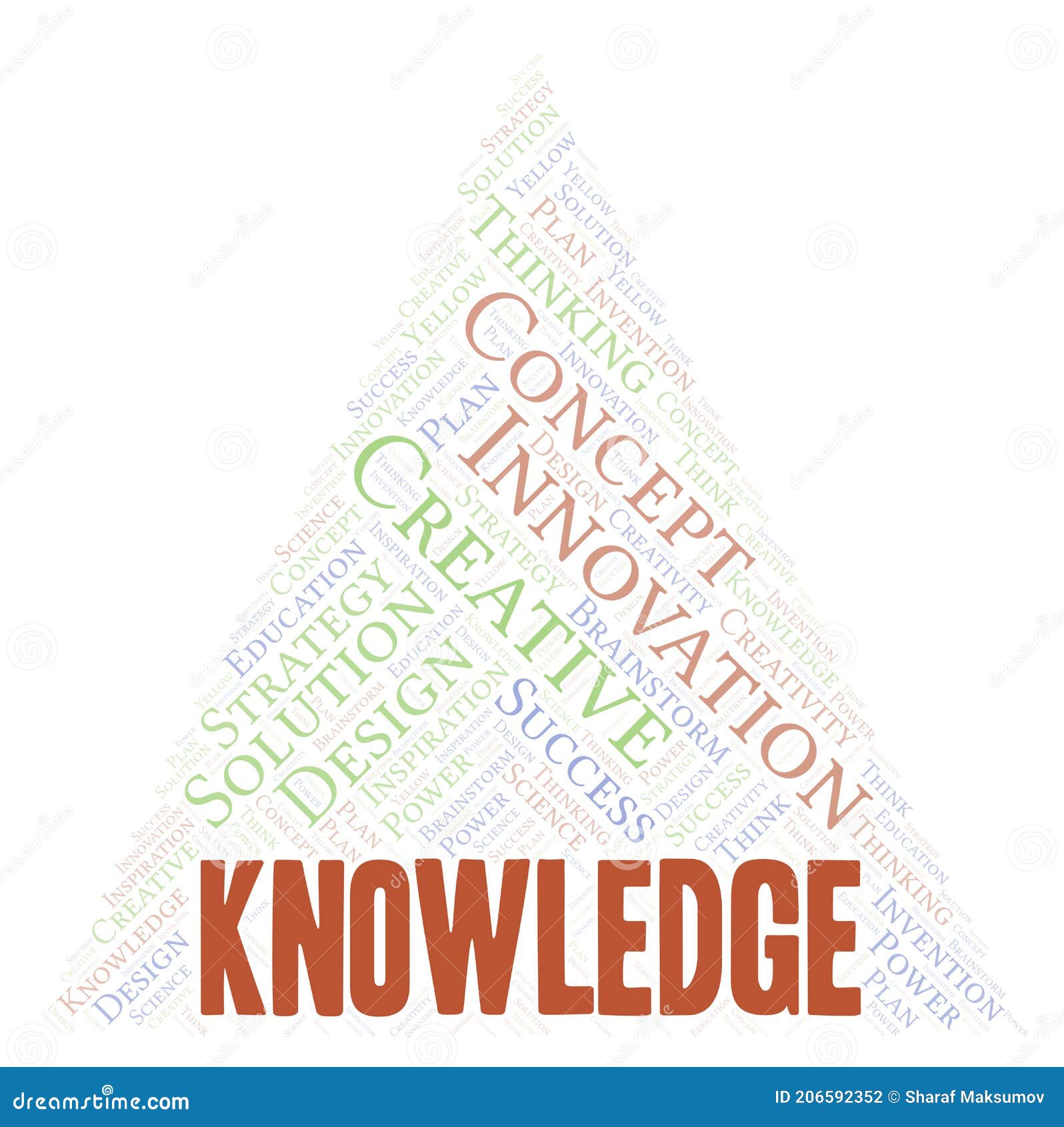 Knowledge Typography Word Cloud Create with the Text only. Stock ...