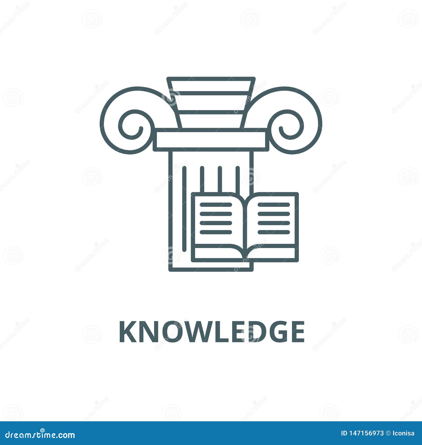Knowledge Vector Line Icon, Linear Concept, Outline Sign, Symbol Stock ...