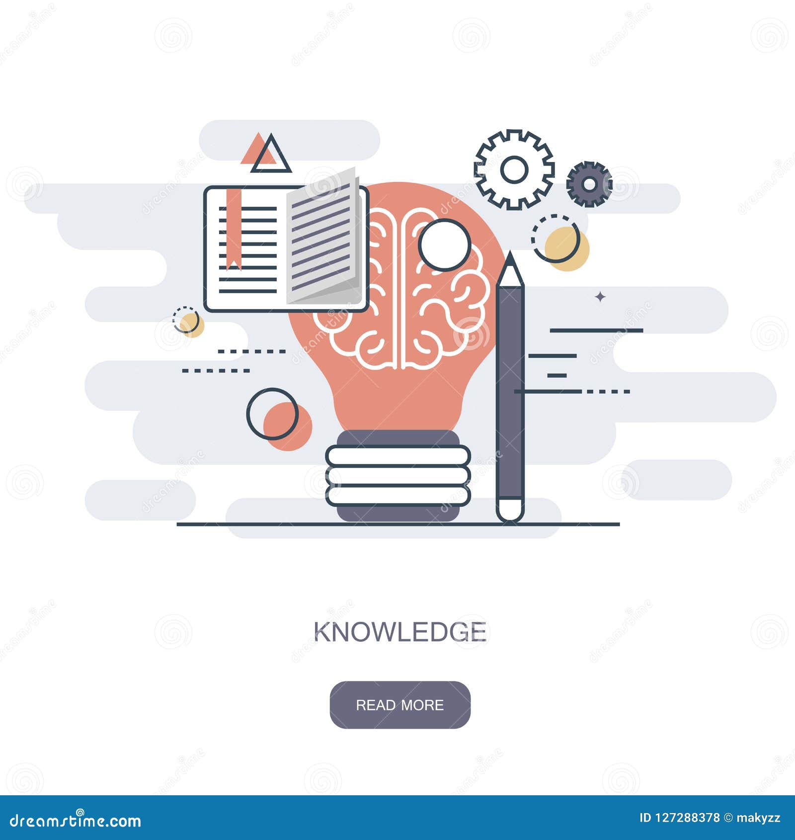 Knowledge and Wisdom Icon. on Line Learning, Education, Web Tutorials ...