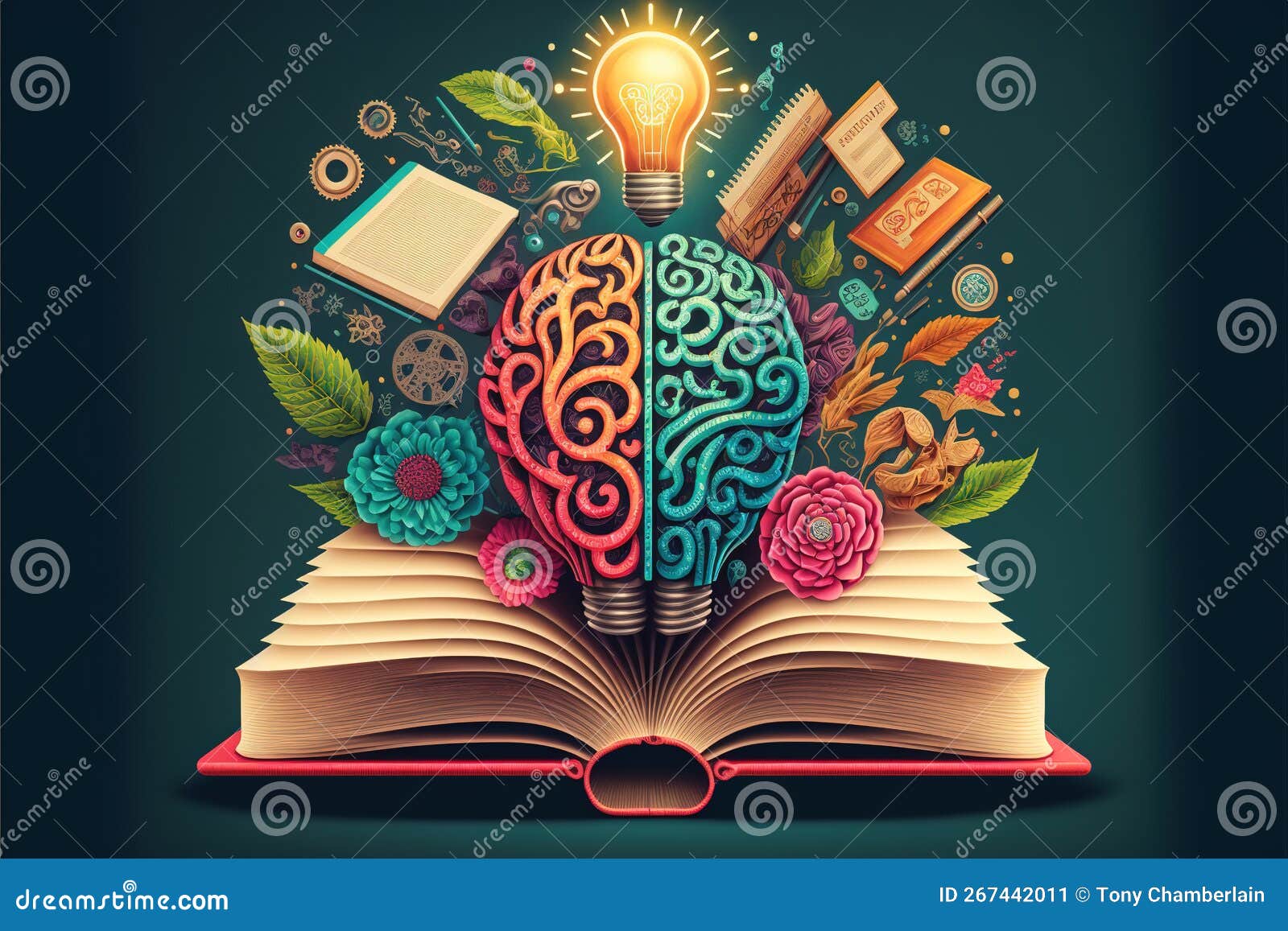 Knowledge and Wisdom through Learning Stock Illustration - Illustration ...