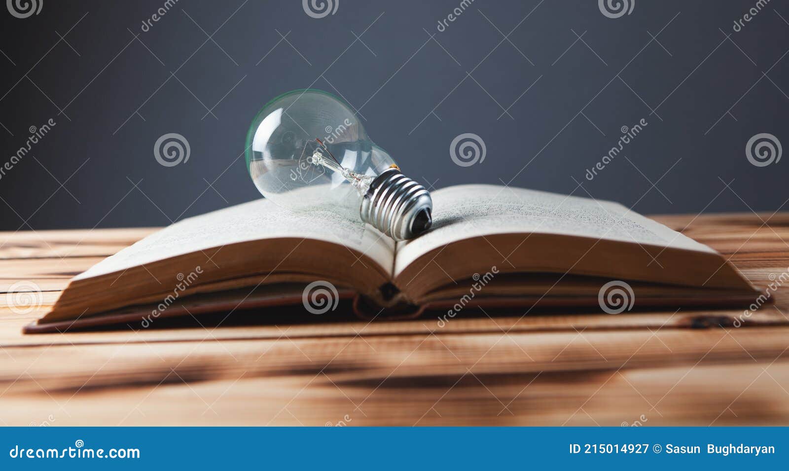 Knowledge and Wisdom, Light Bulb on the Book Stock Image - Image of ...