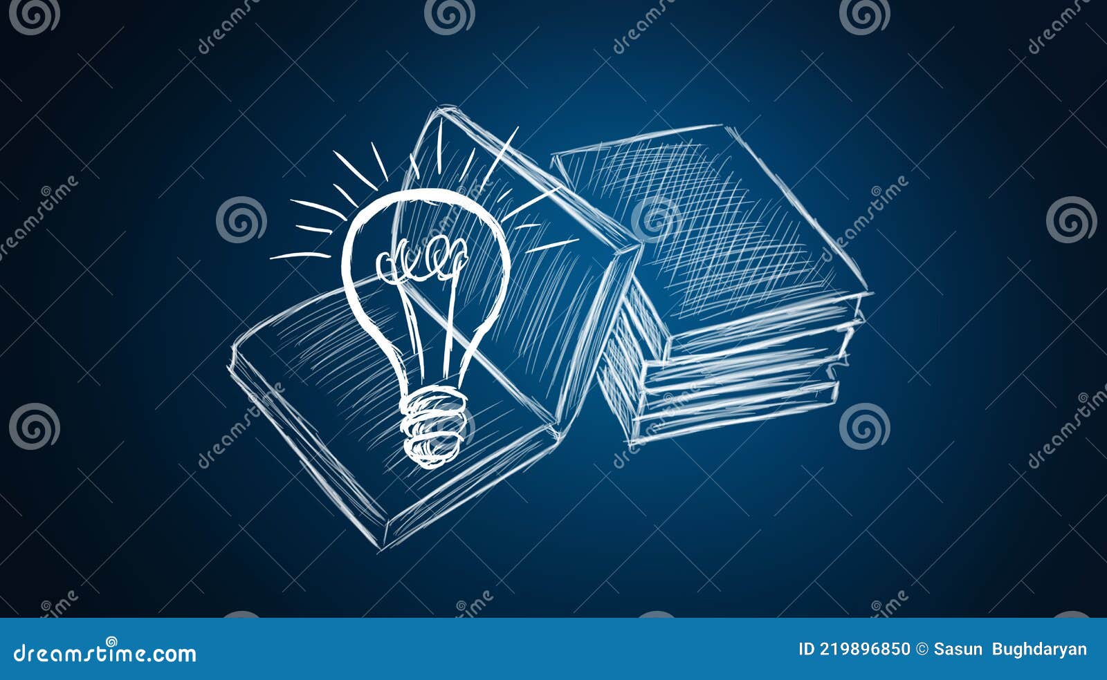 Knowledge and Wisdom, Light Bulb on the Book Stock Photo - Image of ...