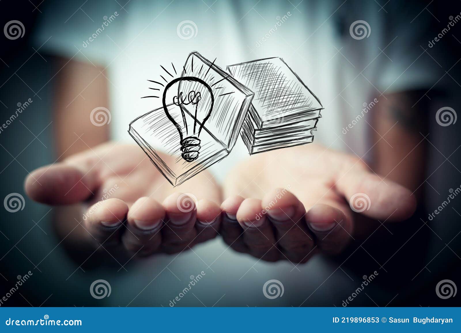 Knowledge and Wisdom, Light Bulb on the Book Stock Image - Image of ...