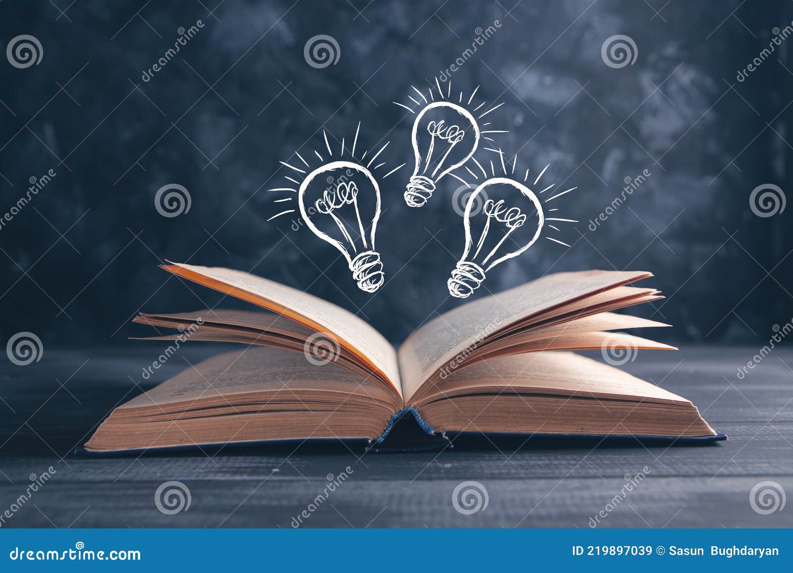 Knowledge and Wisdom, Light Bulb on the Book Stock Image - Image of ...