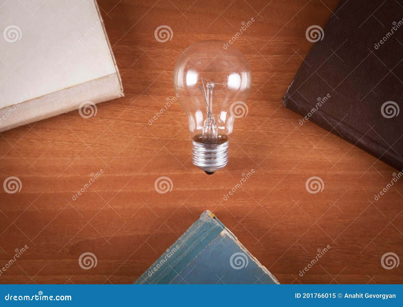 Knowledge and Wisdom, Light Bulb and Books Stock Image - Image of ...