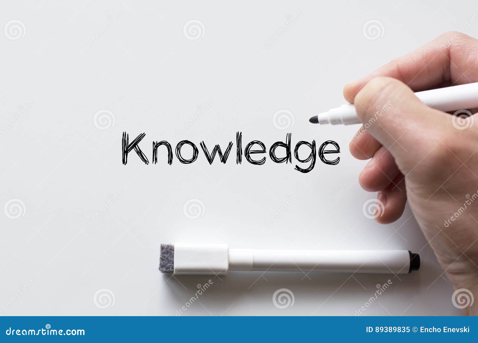 Knowledge Written on Whiteboard Stock Image - Image of research ...