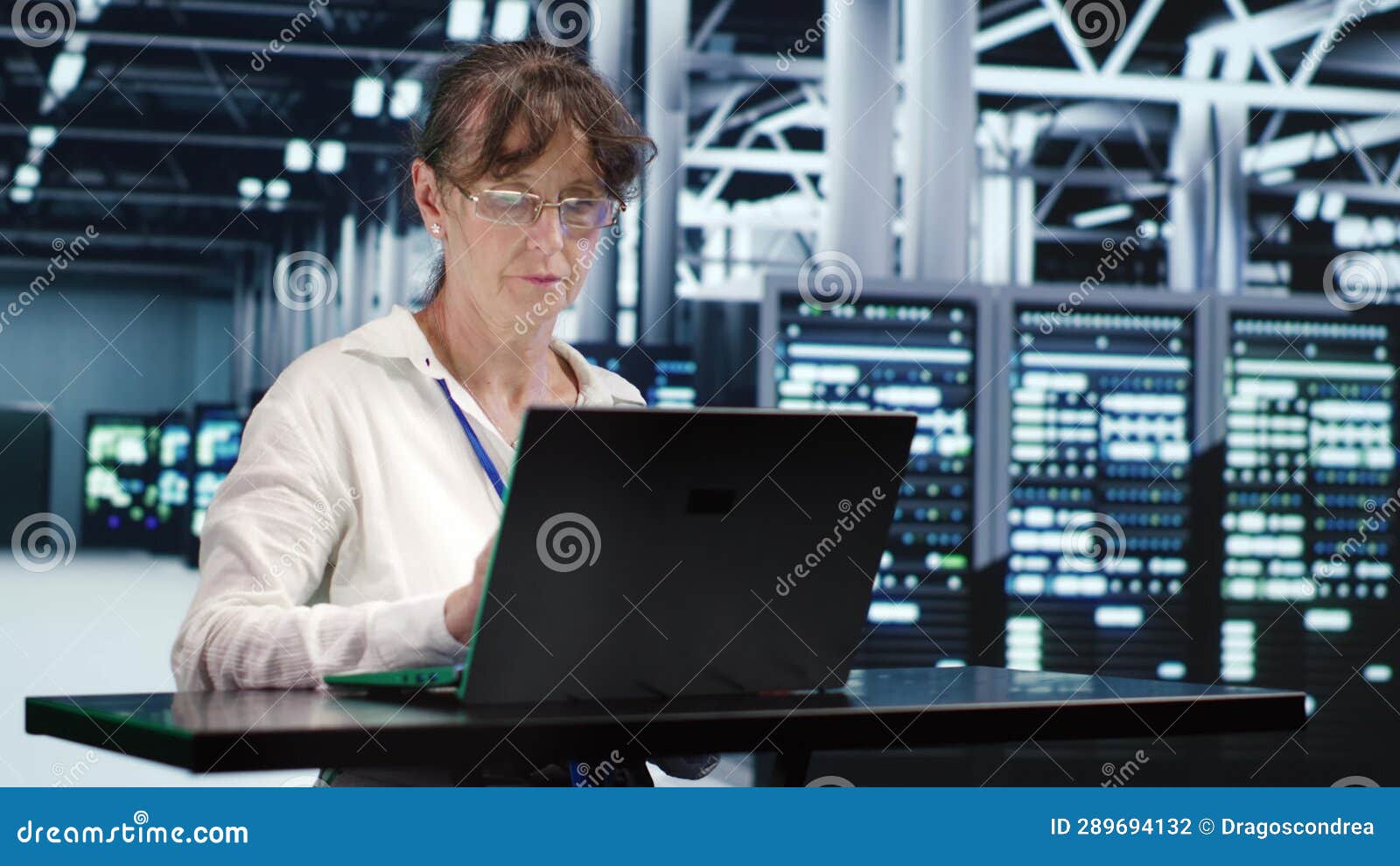 High Tech Workspace with AI Servers Stock Footage - Video of s3niorlife ...