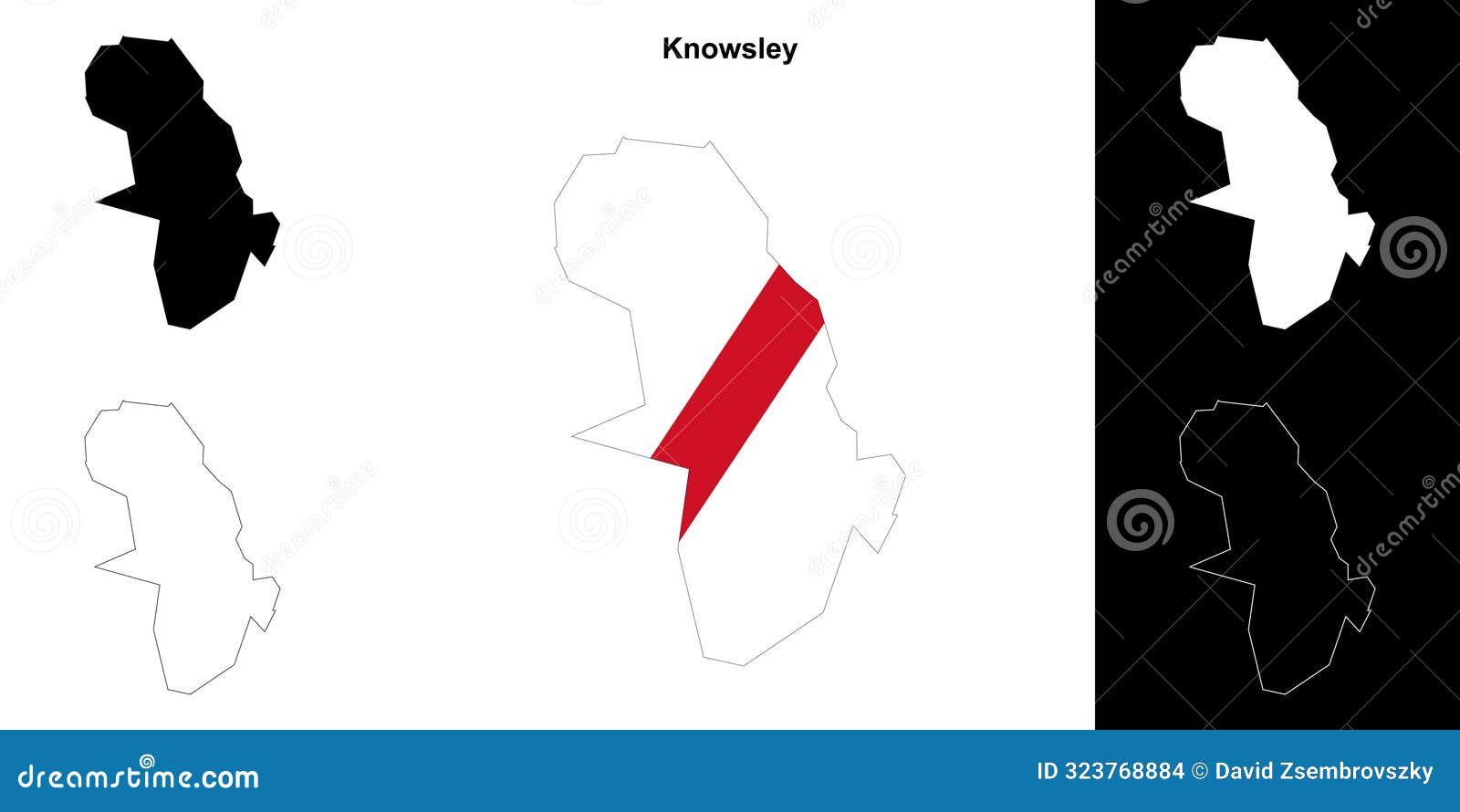 Knowsley outline map stock illustration. Illustration of kingdom ...