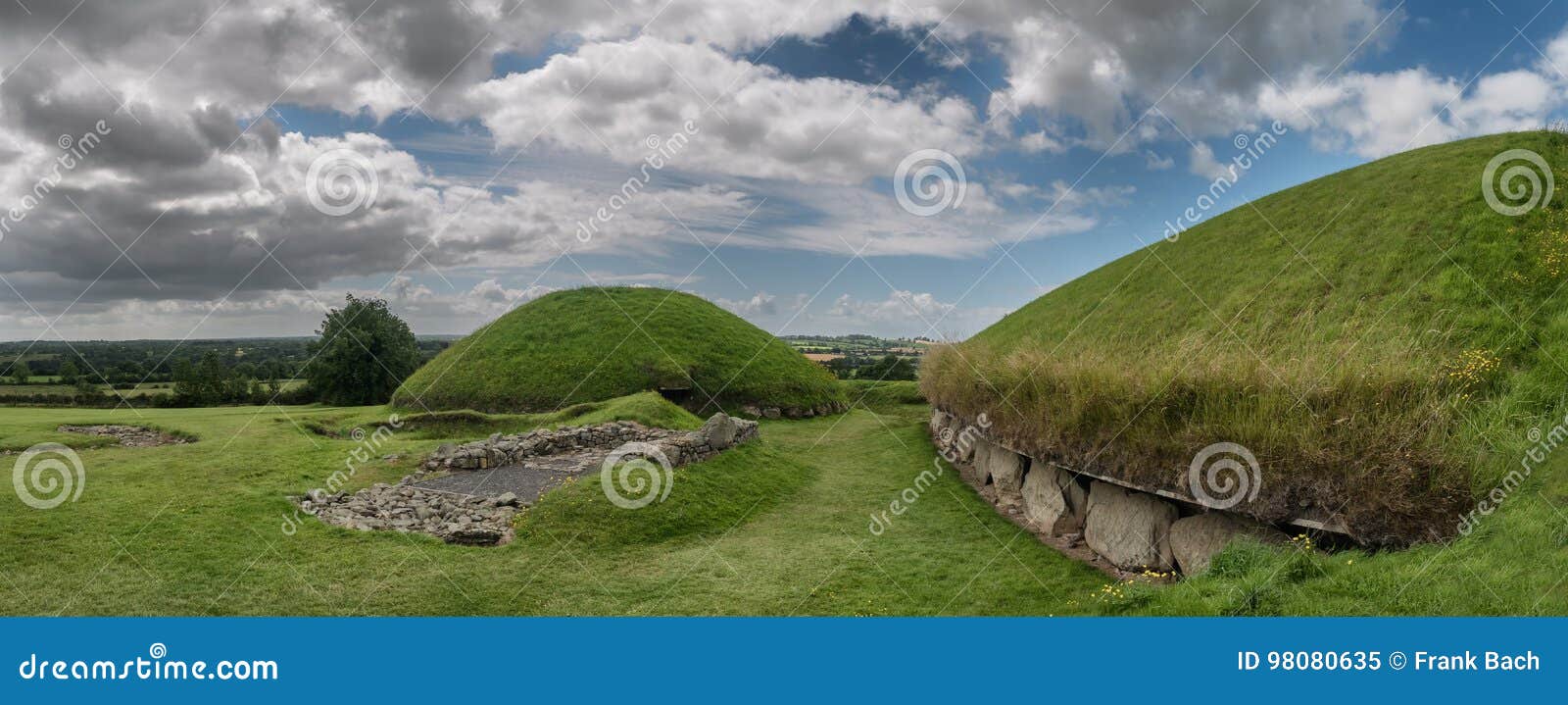 Knowth Neolithic Passage Tomb, Main Mound in Ireland Stock Image ...