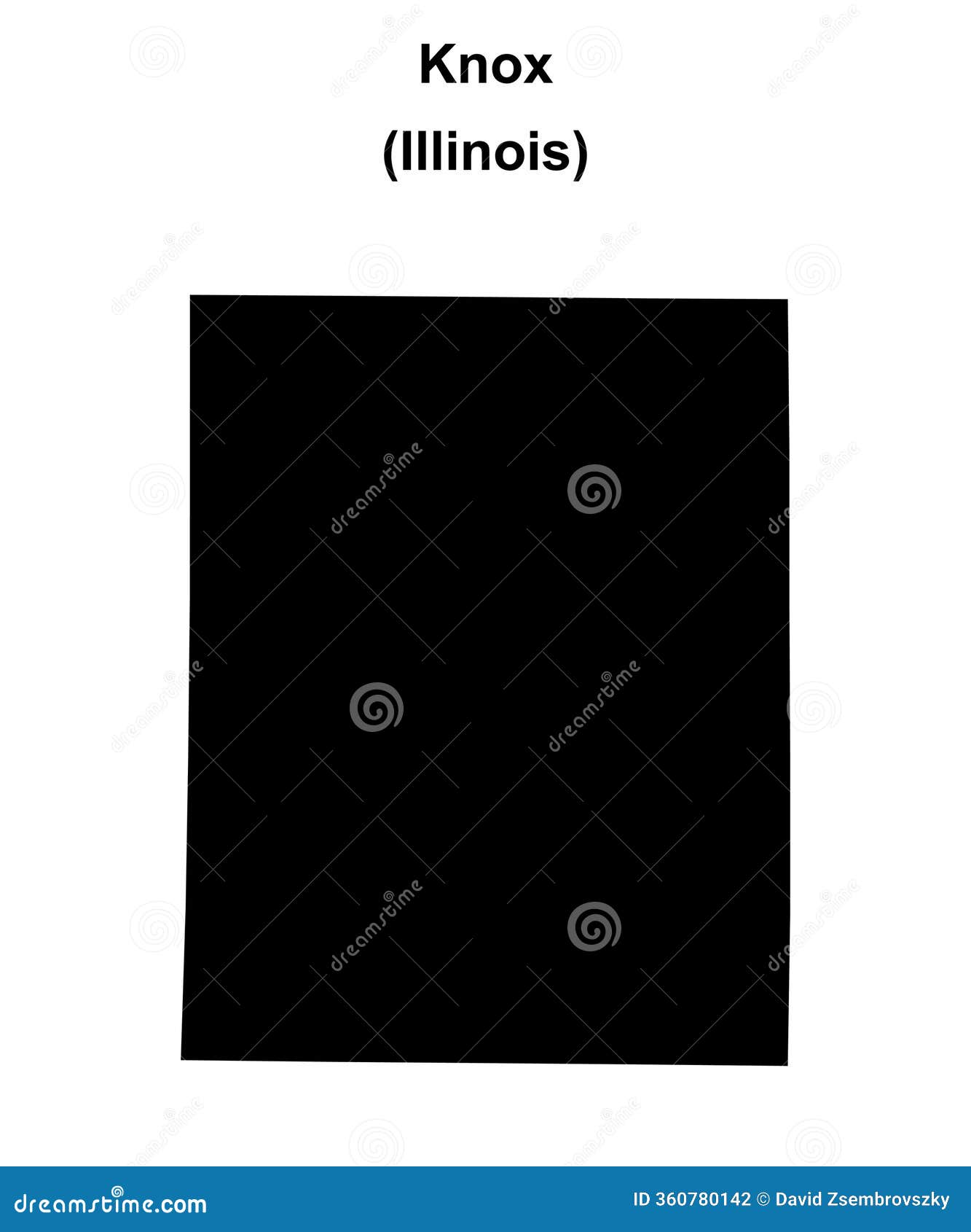 Knox outline map stock illustration. Illustration of illinois - 360780142