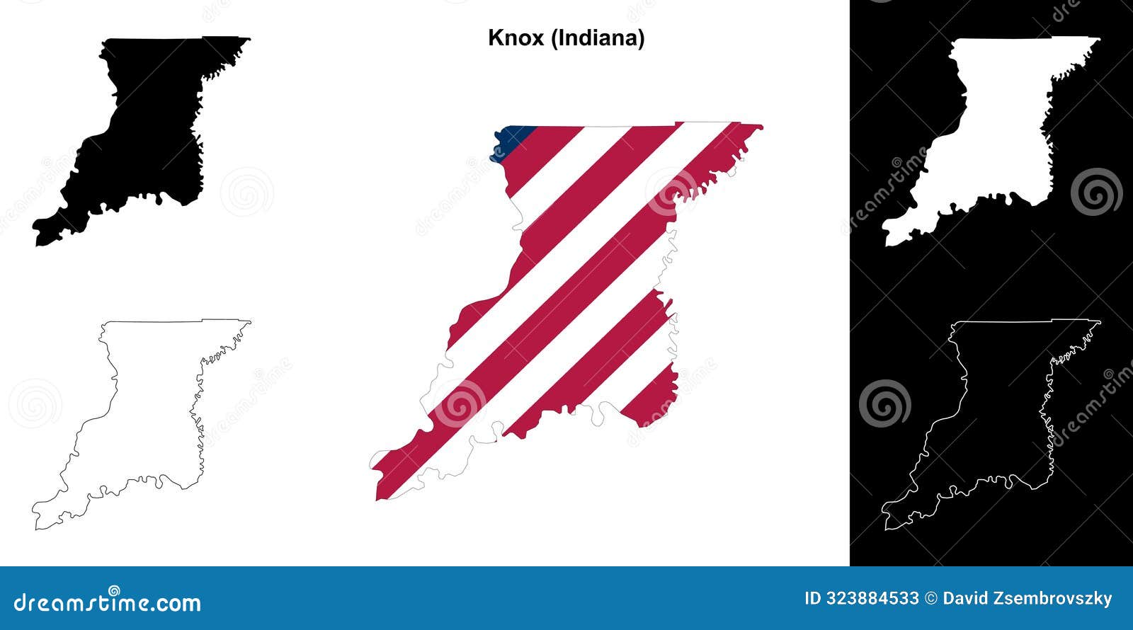 Knox outline map stock vector. Illustration of design - 323884533