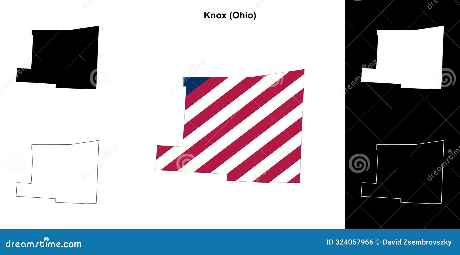 Knox Outline Map Vector Illustration | CartoonDealer.com #324057966