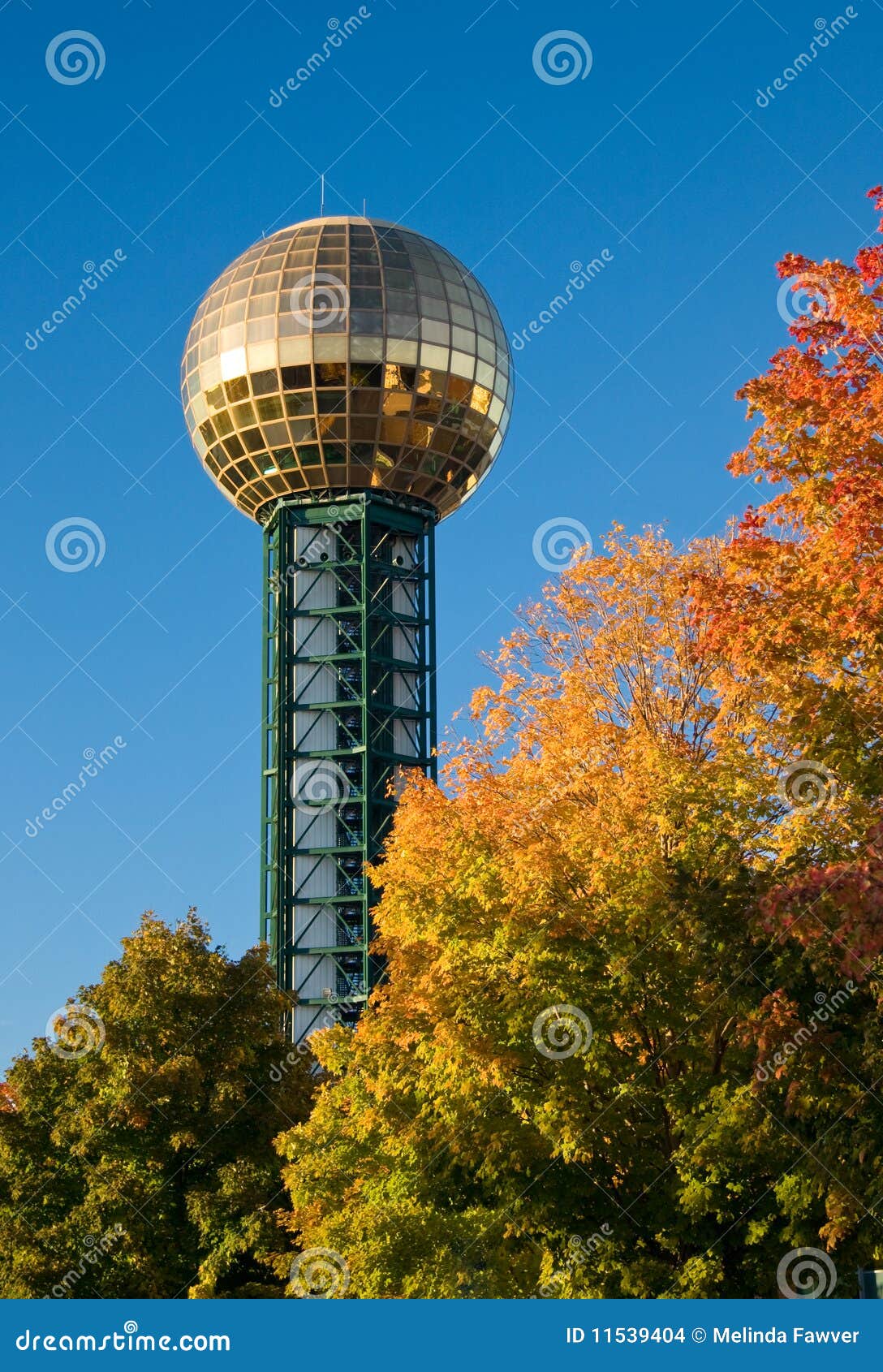 Knoxville Sunsphere stock photo. Image of downtown, city - 11539404