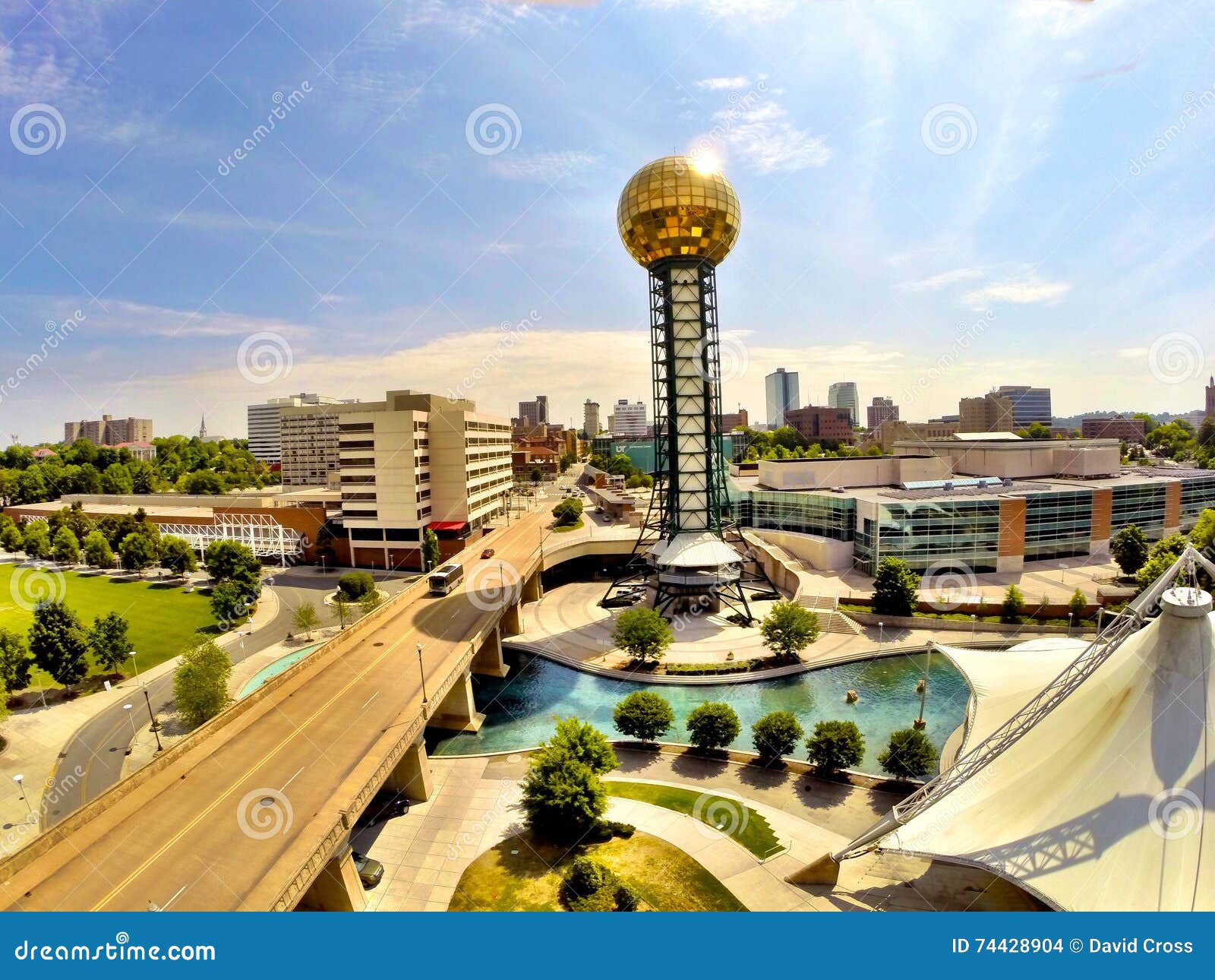 Knoxville Sunsphere stock photo. Image of landmark, sunsphere - 74428904