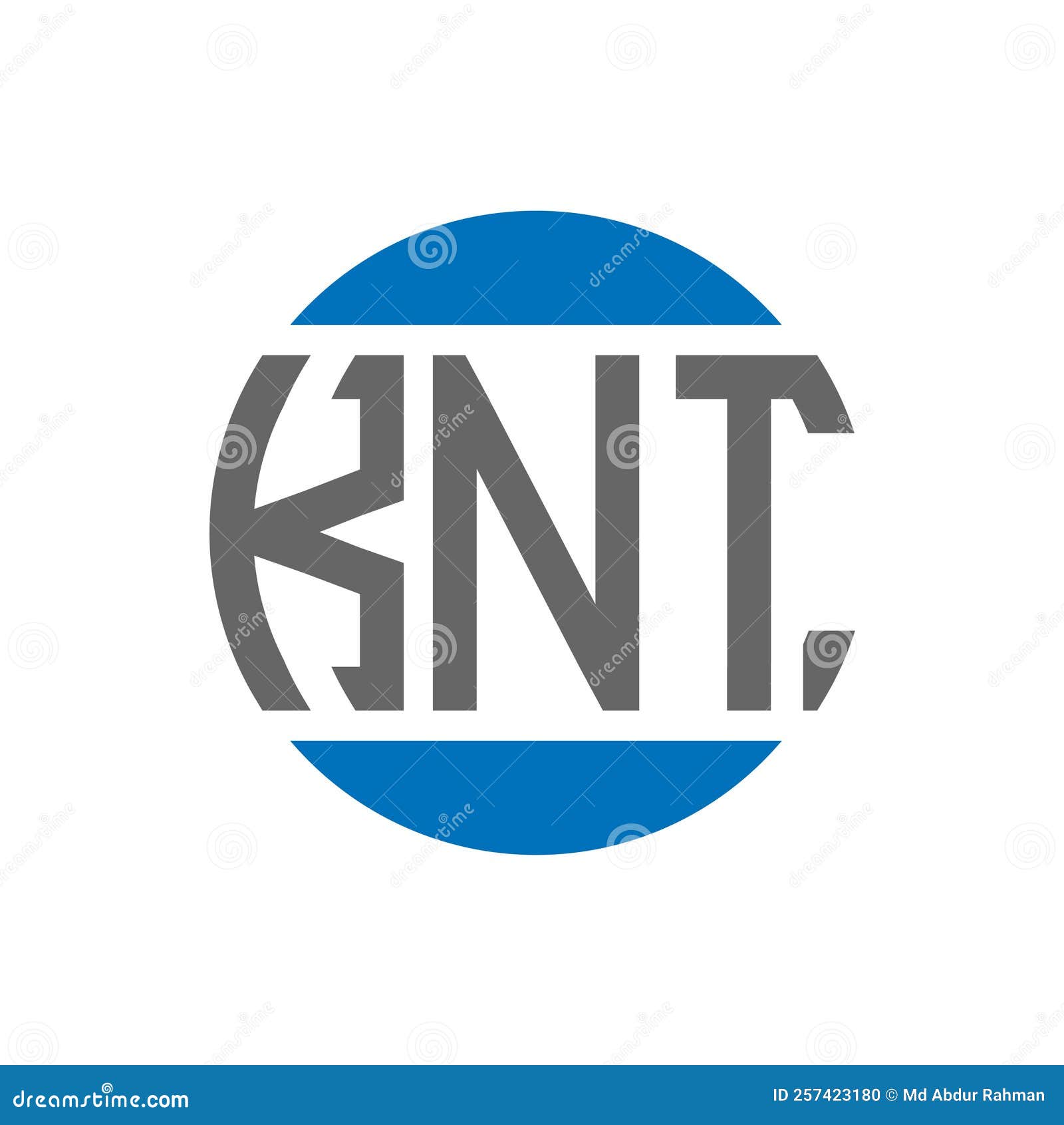 KNT Letter Logo Design on White Background. KNT Creative Initials ...
