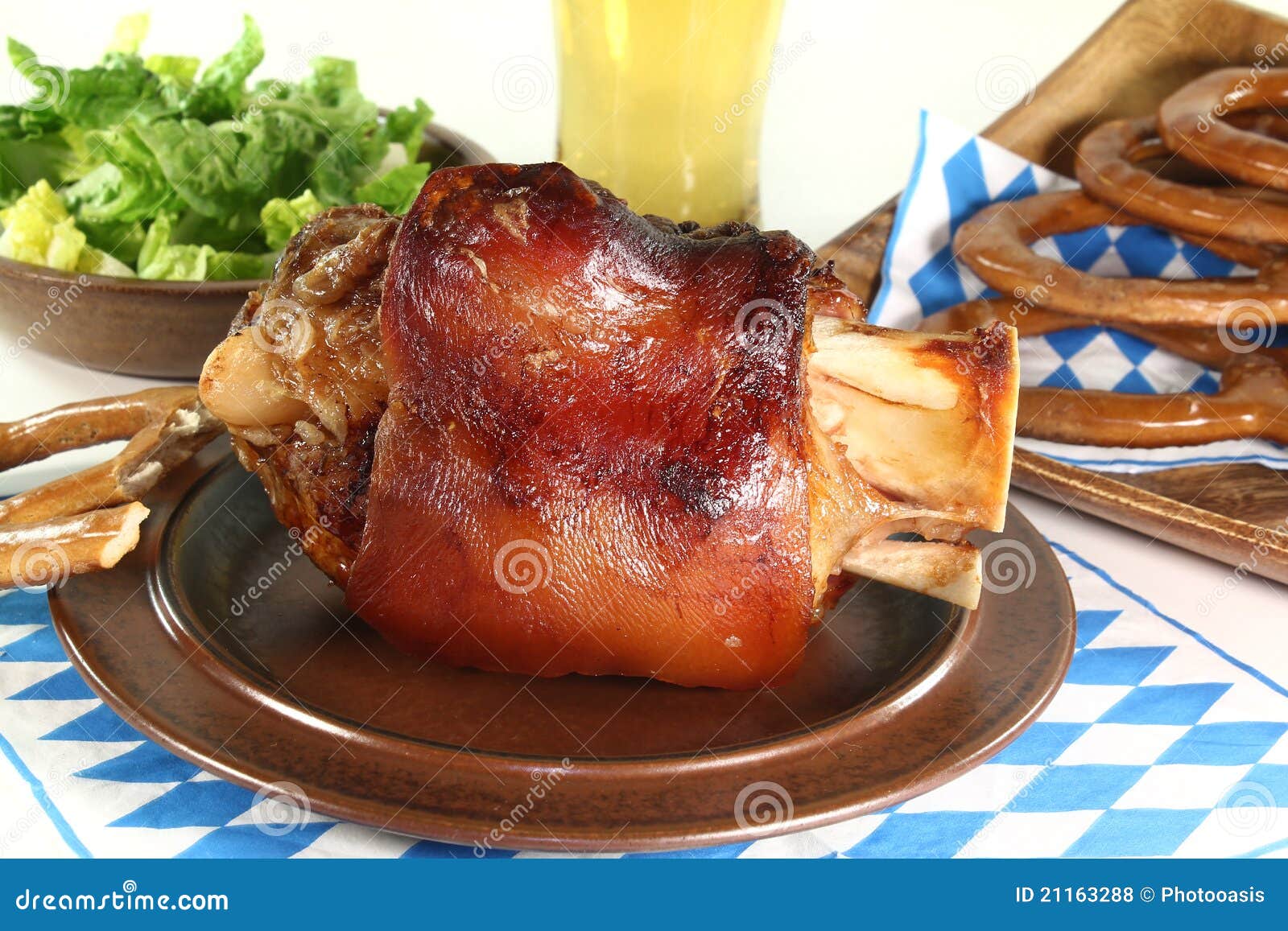 Knuckle of pork stock photo. Image of blue, wheat, meat - 21163288