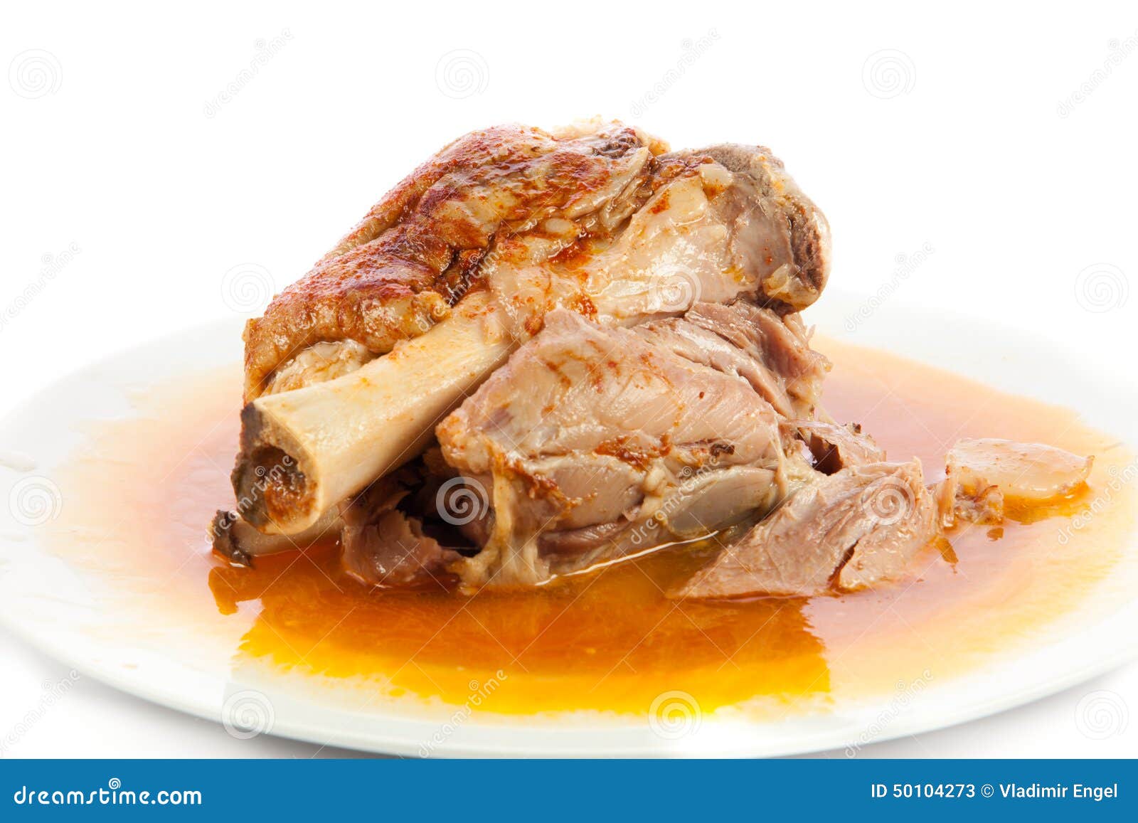 Knuckle of Pork Isolated on White Food Stock Image - Image of ...