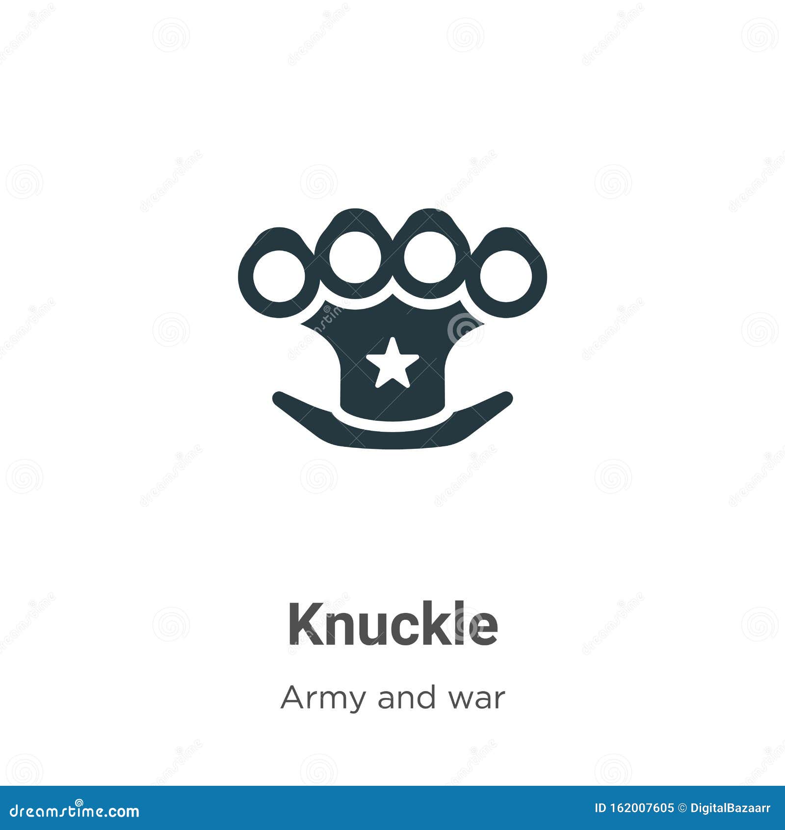Knuckle Vector Icon on White Background. Flat Vector Knuckle Icon ...