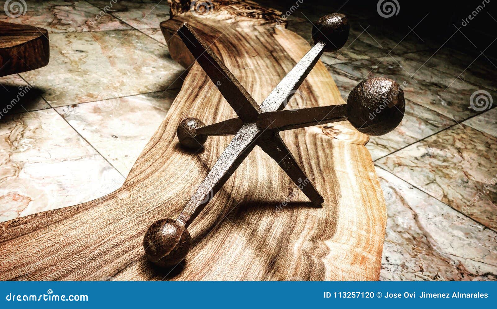 Knucklebones Jack on Wood Surface Stock Photo - Image of metallic, hock ...