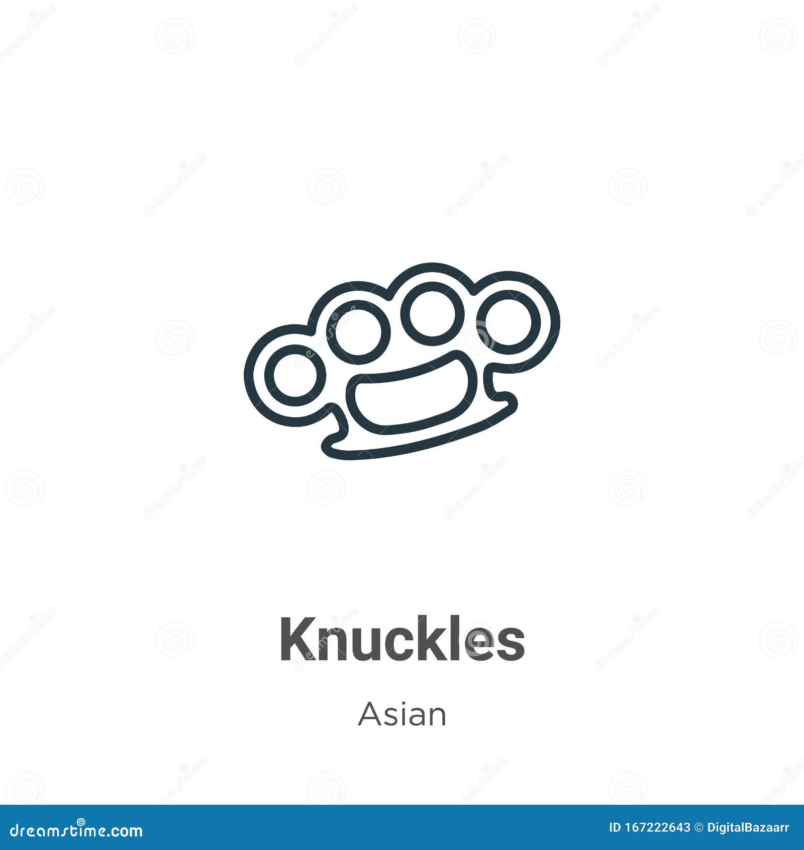Knuckles Outline Vector Icon. Thin Line Black Knuckles Icon, Flat ...