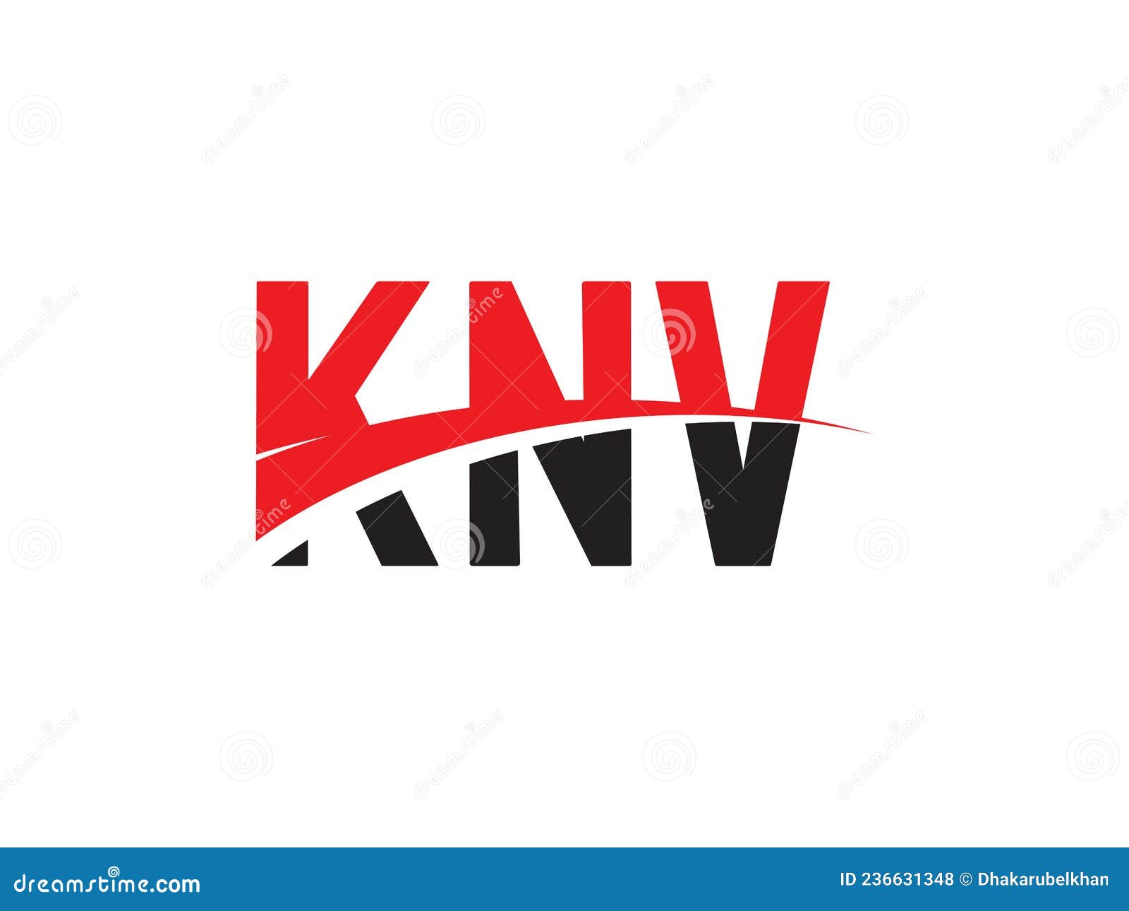 KNV Letter Initial Logo Design Vector Illustration Stock Vector ...